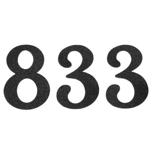 Magnetic House Numbers, Black Embossed Set - Denco Door Stuff